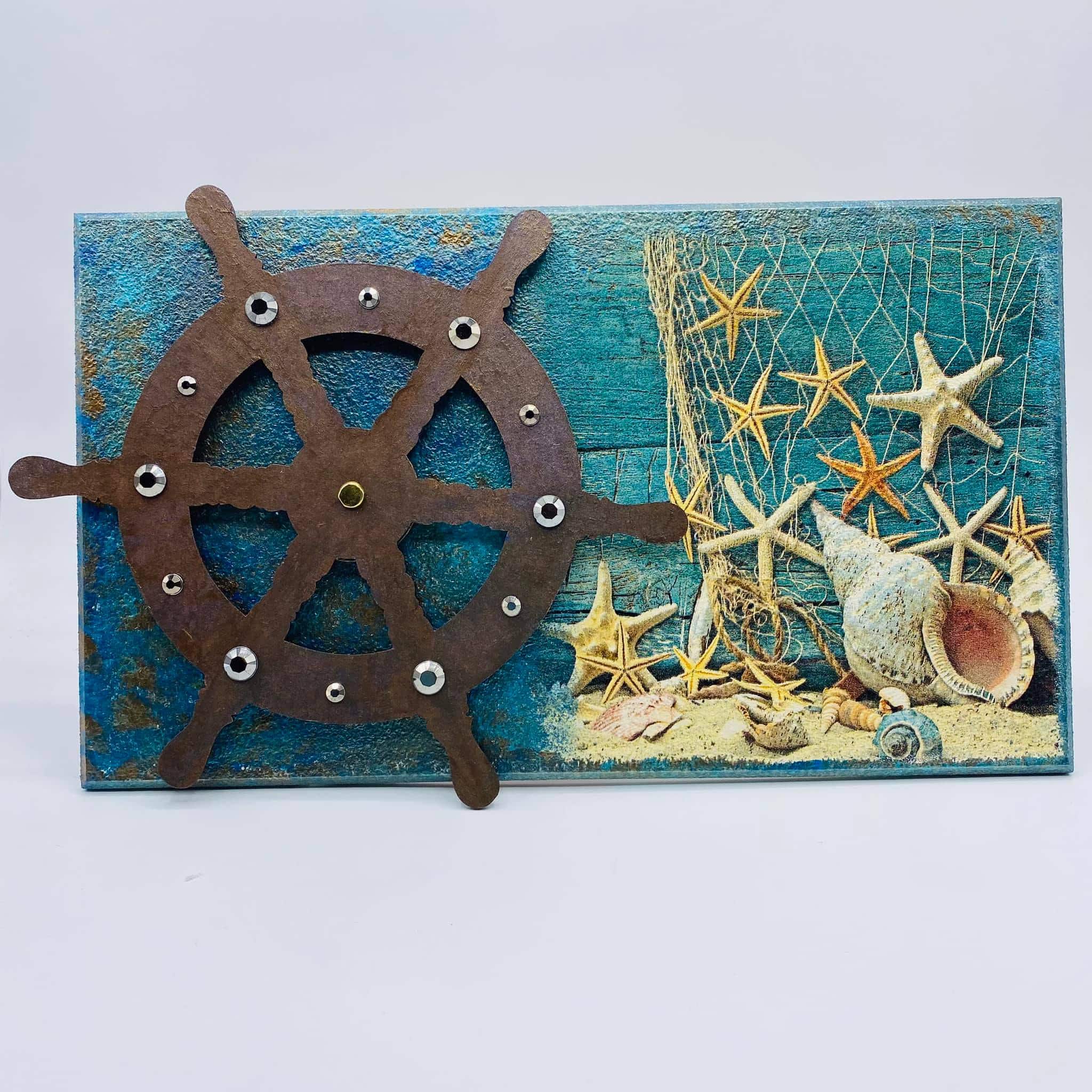 Ships Wheel Plaque - Decoupage Craft Blanks
