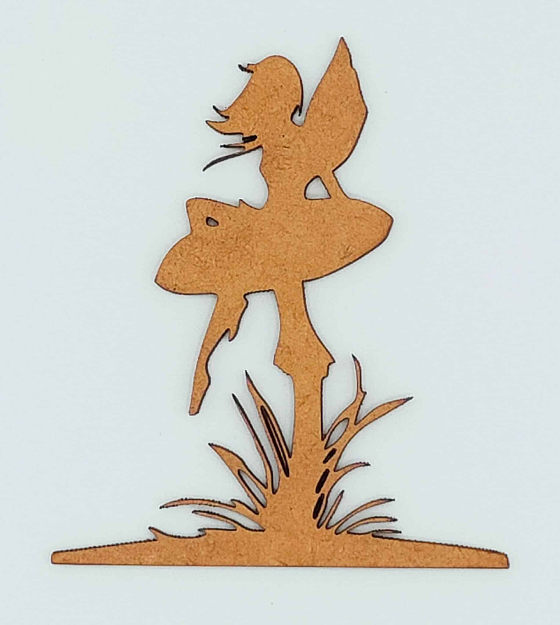 Fairy on toadstool shape Embellishment - Decoupage Craft Blanks