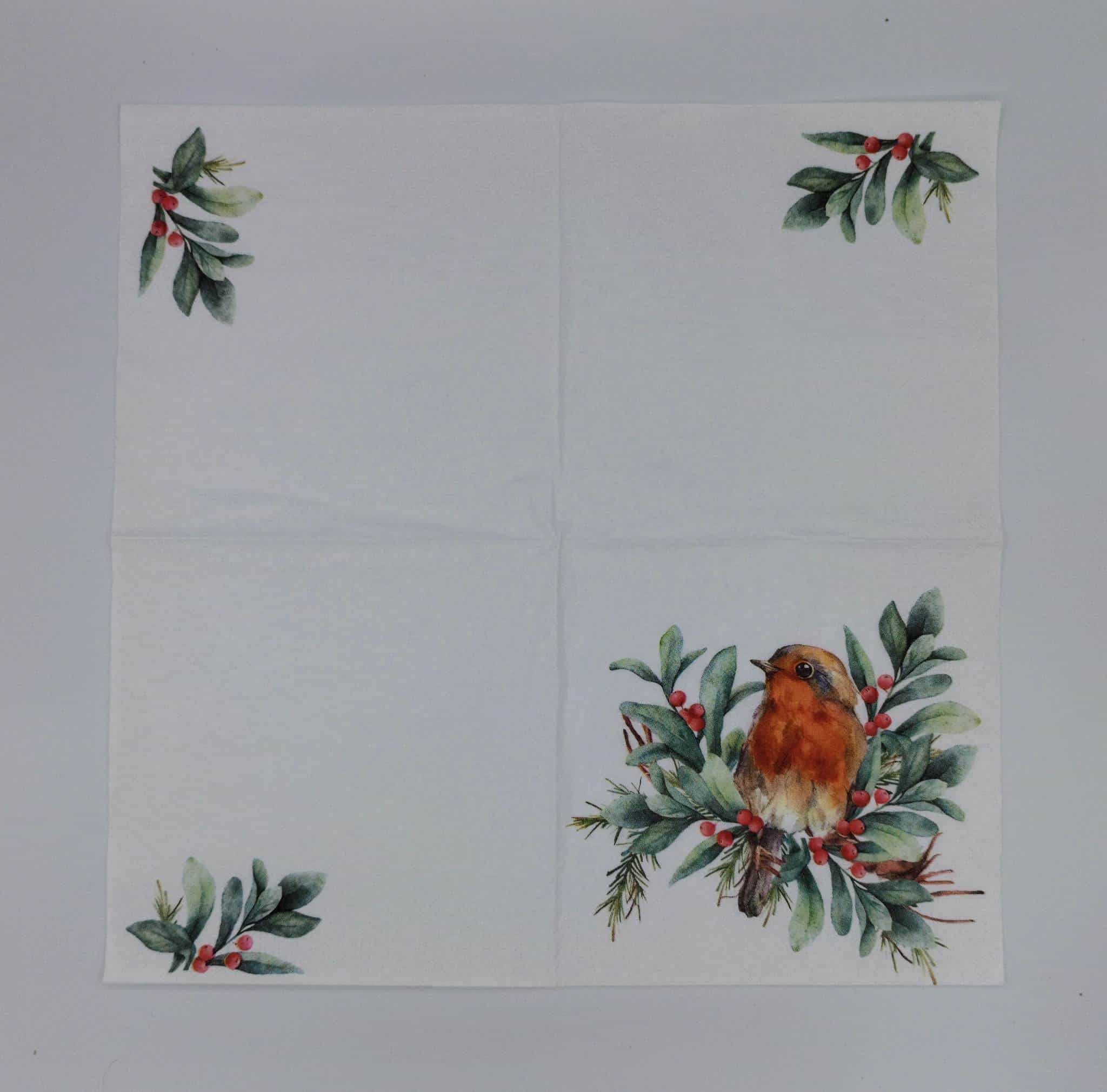 Robin Napkin 44 33cm - Decoupage Craft Blanks