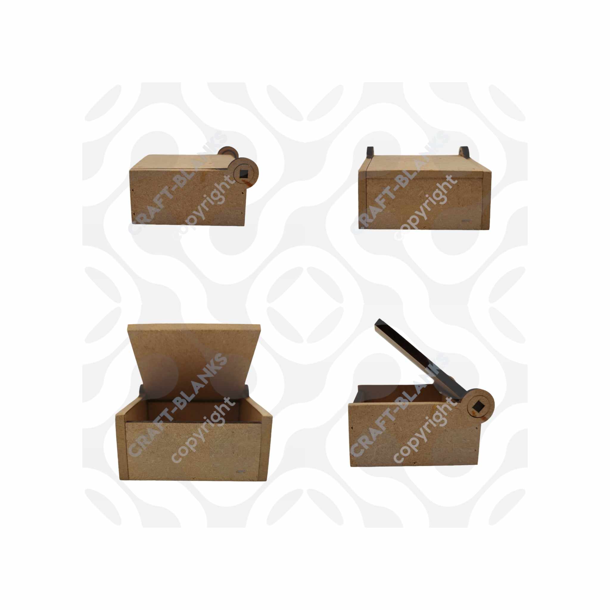 MDF Lidded Storage Box – DIY Jewelry Craft Blank - Decoupage Craft Blanks