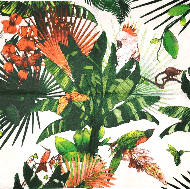 Tropical paradise napkins Z 10 - Decoupage Craft Blanks