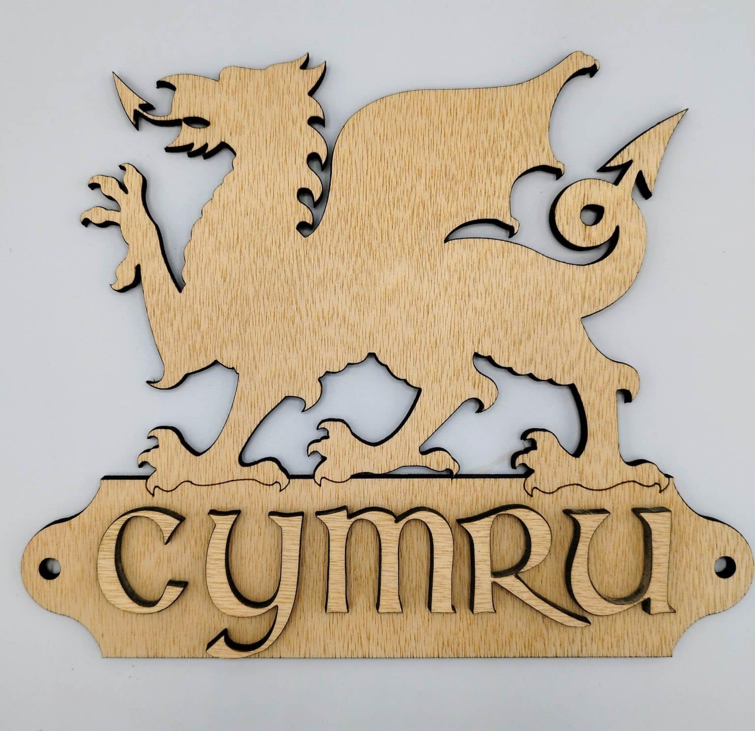 WELSH DRAGON PLAQUE - add on words optional (Wood suitable for outdoors ...