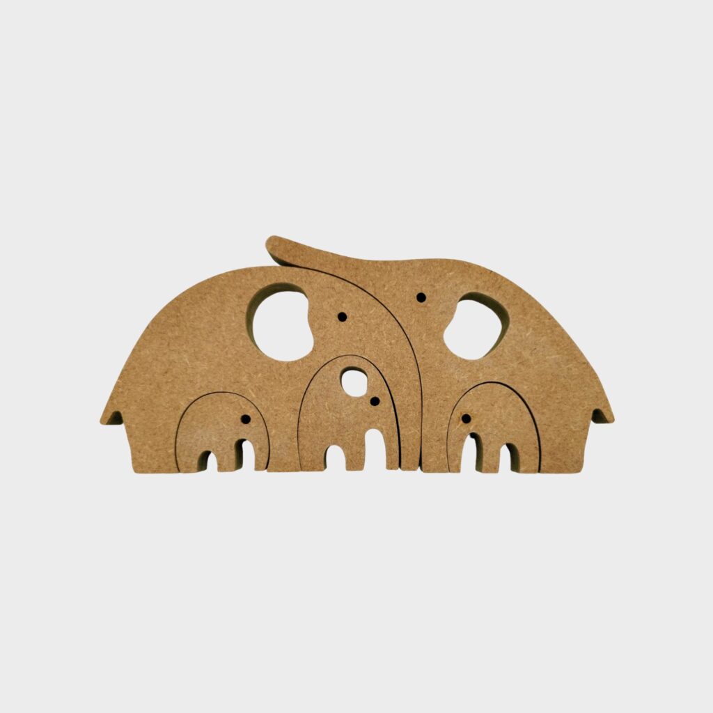 MDF Jigsaw Animal Families – 18mm Freestanding Interlocking Craft ...