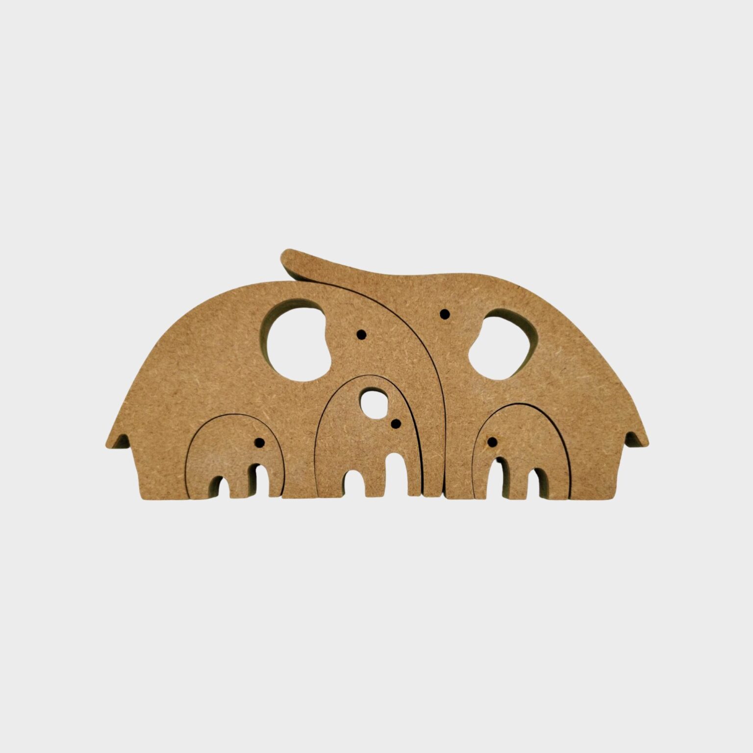 MDF Jigsaw Animal Families – 18mm Freestanding Interlocking Craft ...