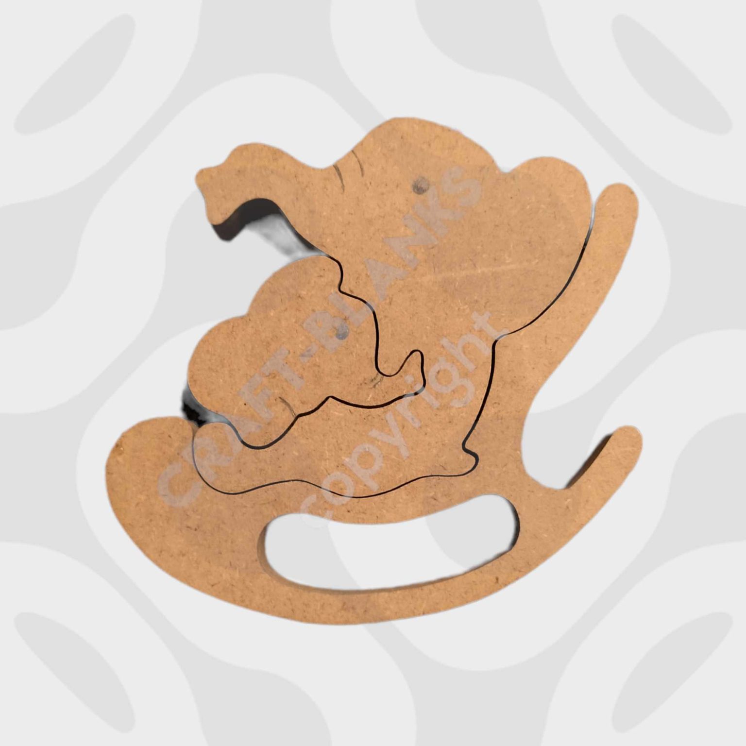 MDF Jigsaw Animal Families – 18mm Freestanding Interlocking Craft ...