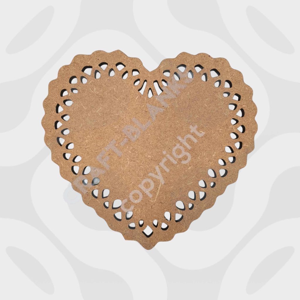 Scalloped MDF Heart Shape 3 Craft Blank – 4mm MDF – 2 Sizes ...