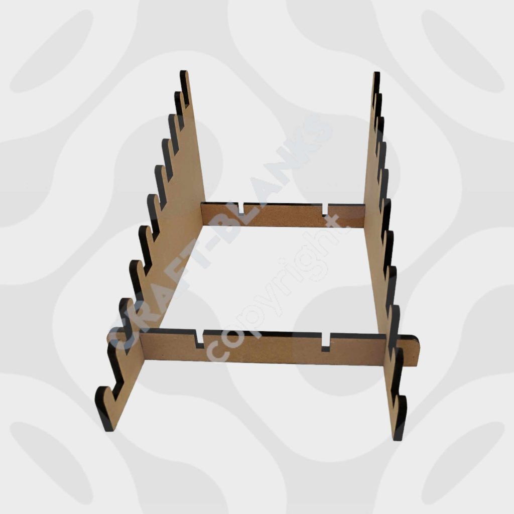 MDF Tiered Plaque Stand – DIY Adjustable Craft Fair Rack - Decoupage ...