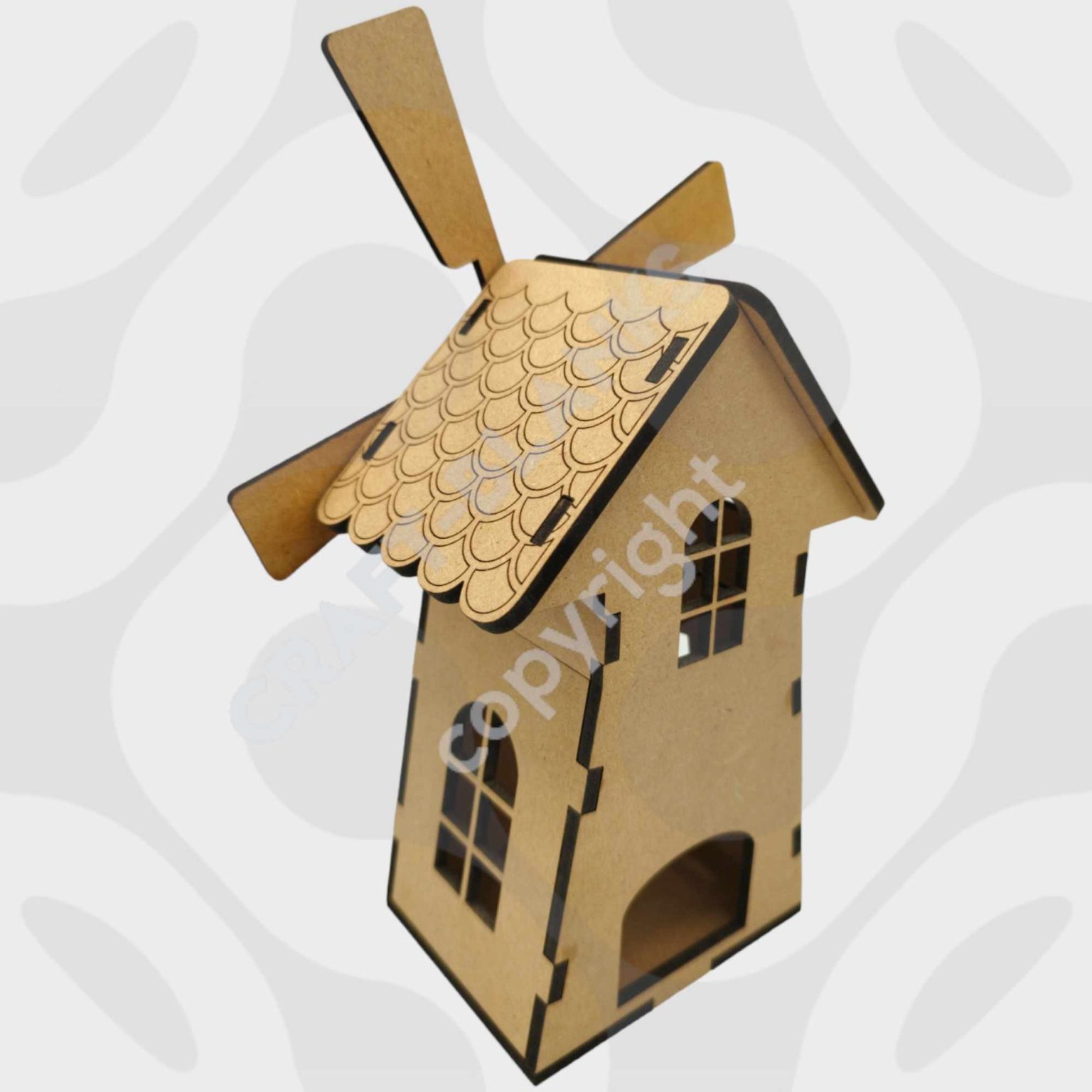 MDF Windmill Tealight Holder – DIY 3D Spinning Craft Kit - Decoupage ...