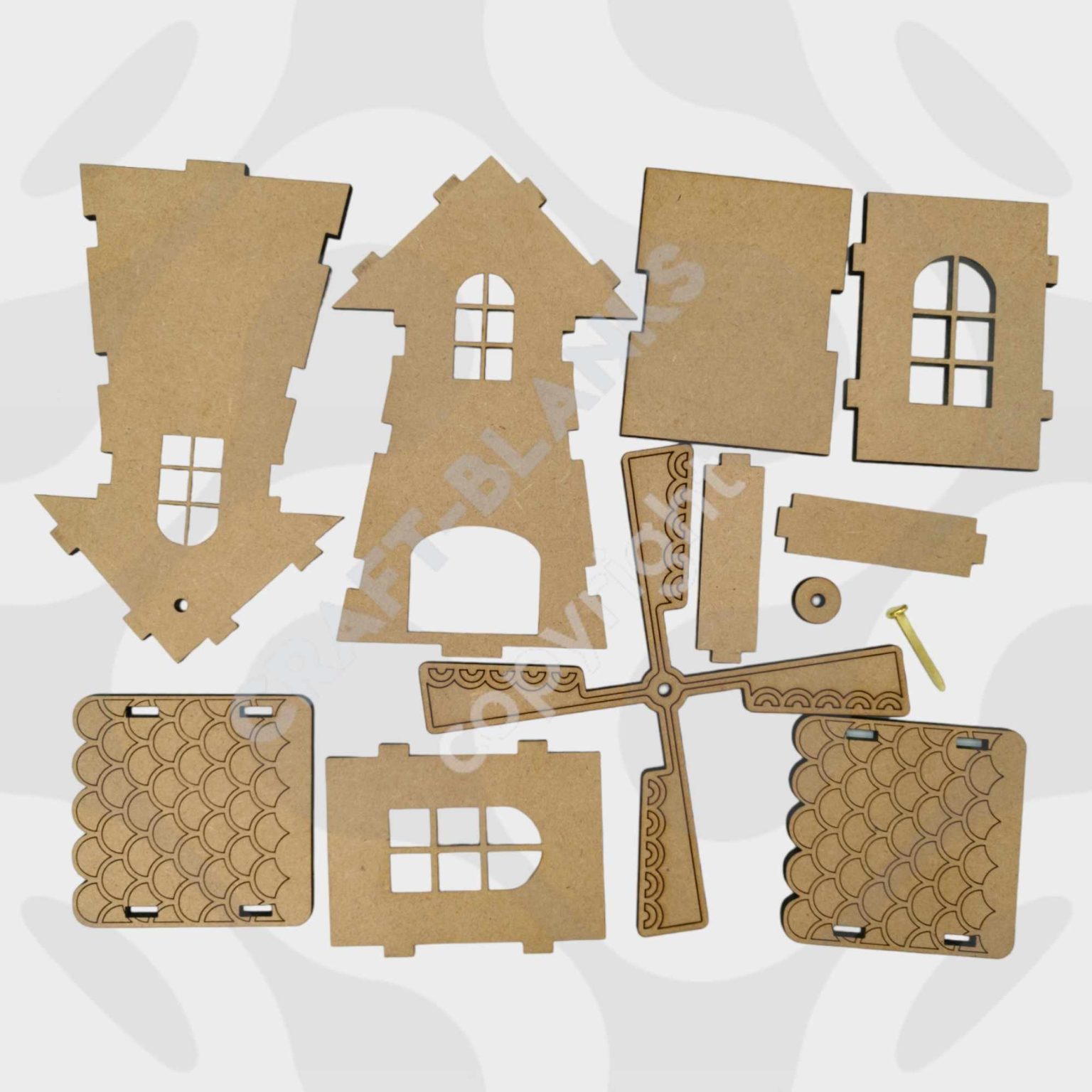 MDF Windmill Tealight Holder – DIY 3D Spinning Craft Kit - Decoupage ...