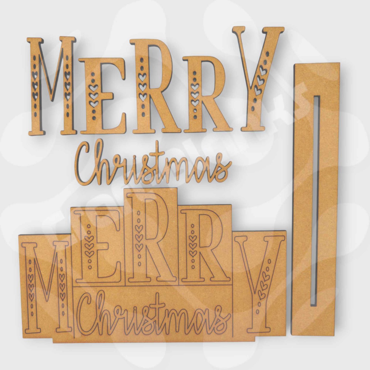 MDF Christmas Word Blocks – 4 DIY 3D Festive Designs - Decoupage Craft ...