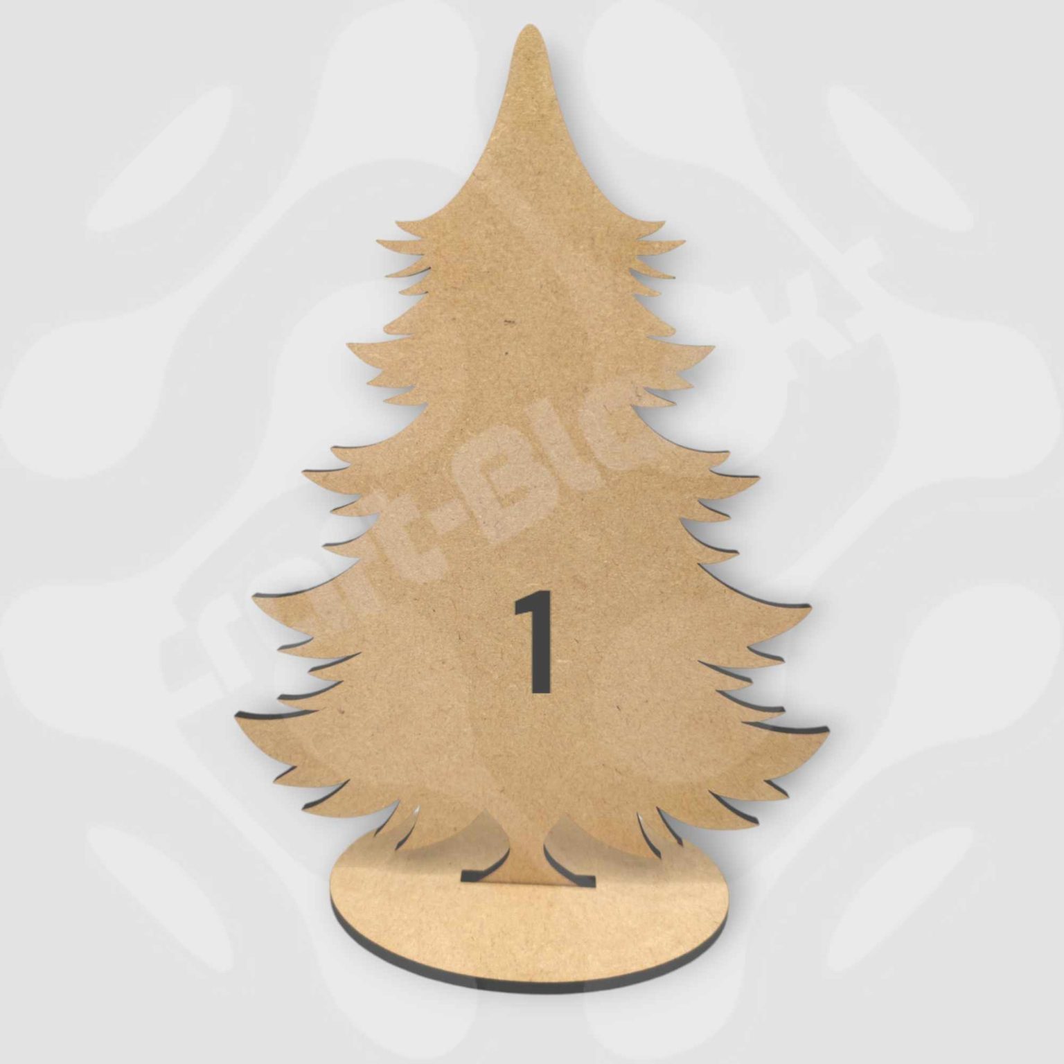 Freestanding MDF Christmas Tree – 20cm DIY 3D Craft Blank - Decoupage ...
