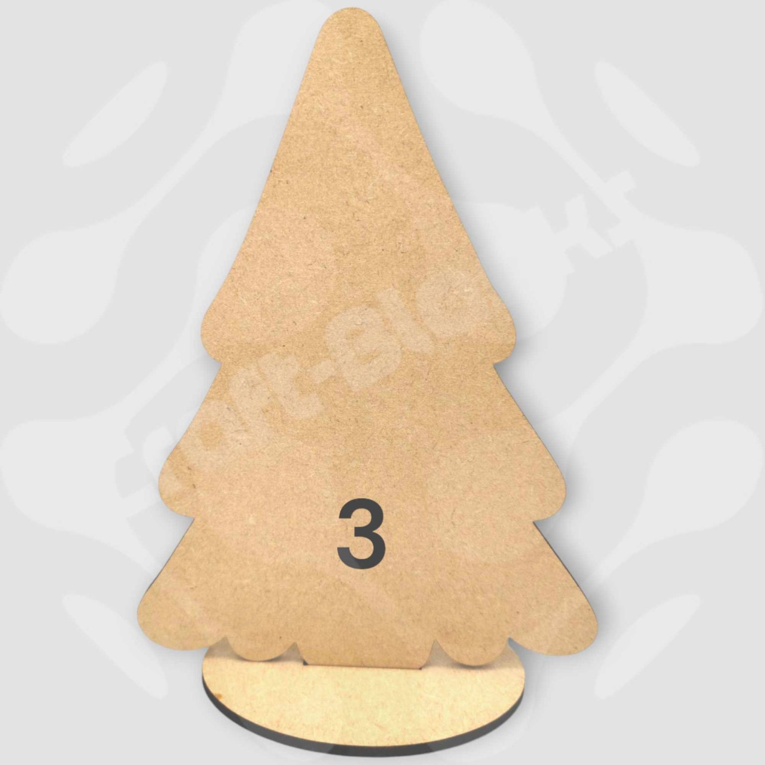 Freestanding MDF Christmas Tree – 20cm DIY 3D Craft Blank - Decoupage ...