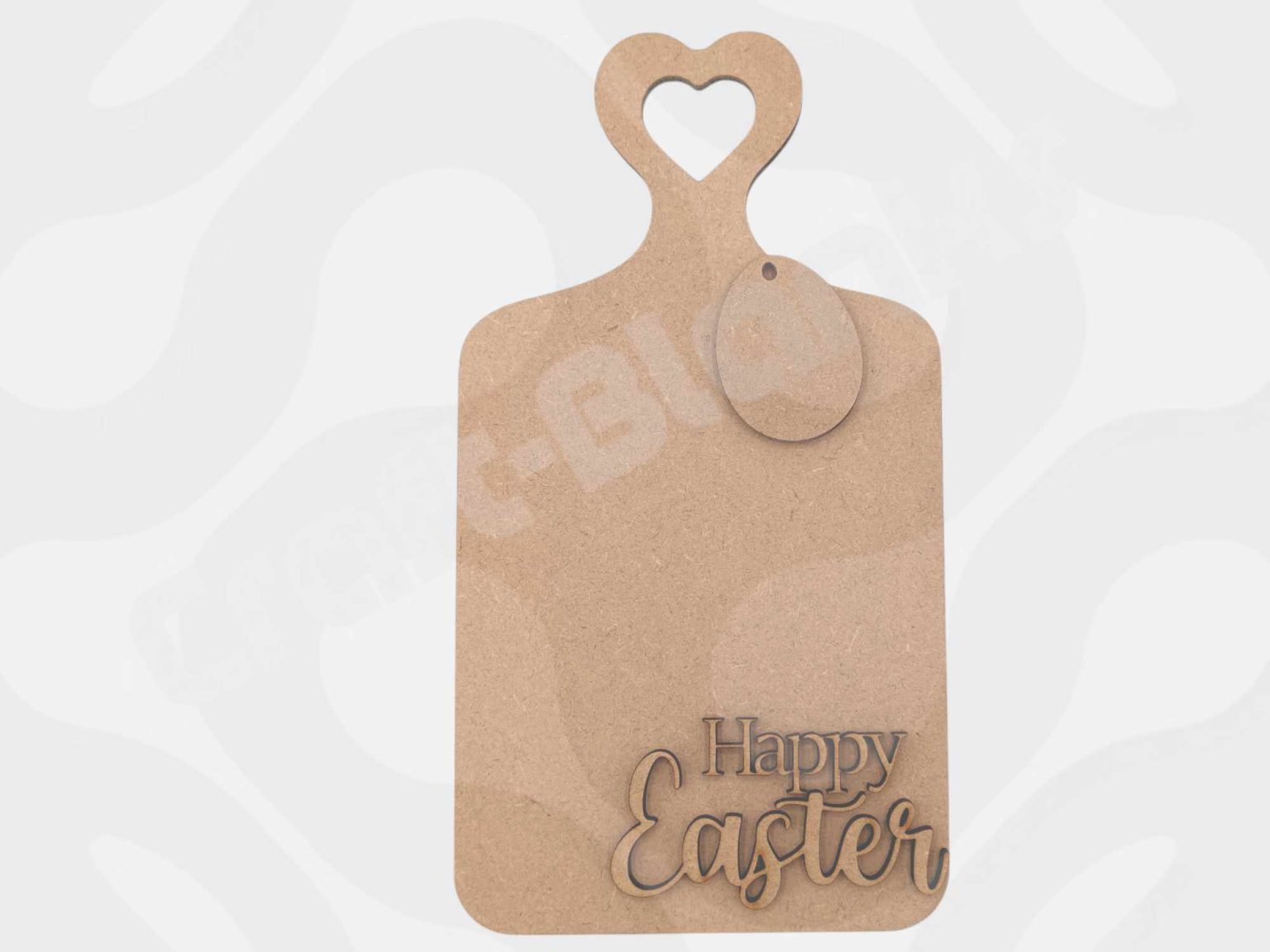 MDF Easter Chopping Board Blank – 22cm 3D DIY Craft Set - Decoupage ...