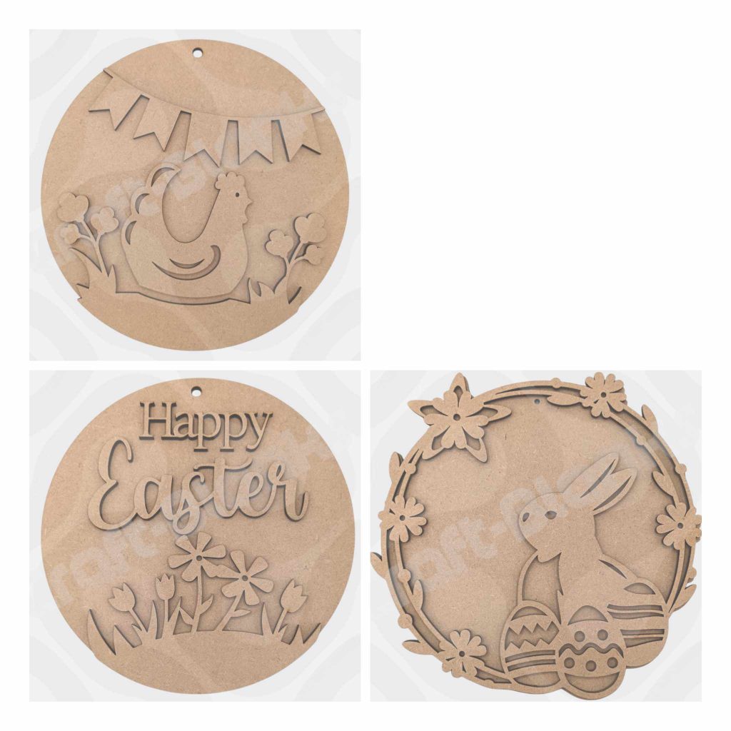 Layered MDF Easter Plaque – 20cm 3D DIY Craft Blank - Decoupage Craft ...