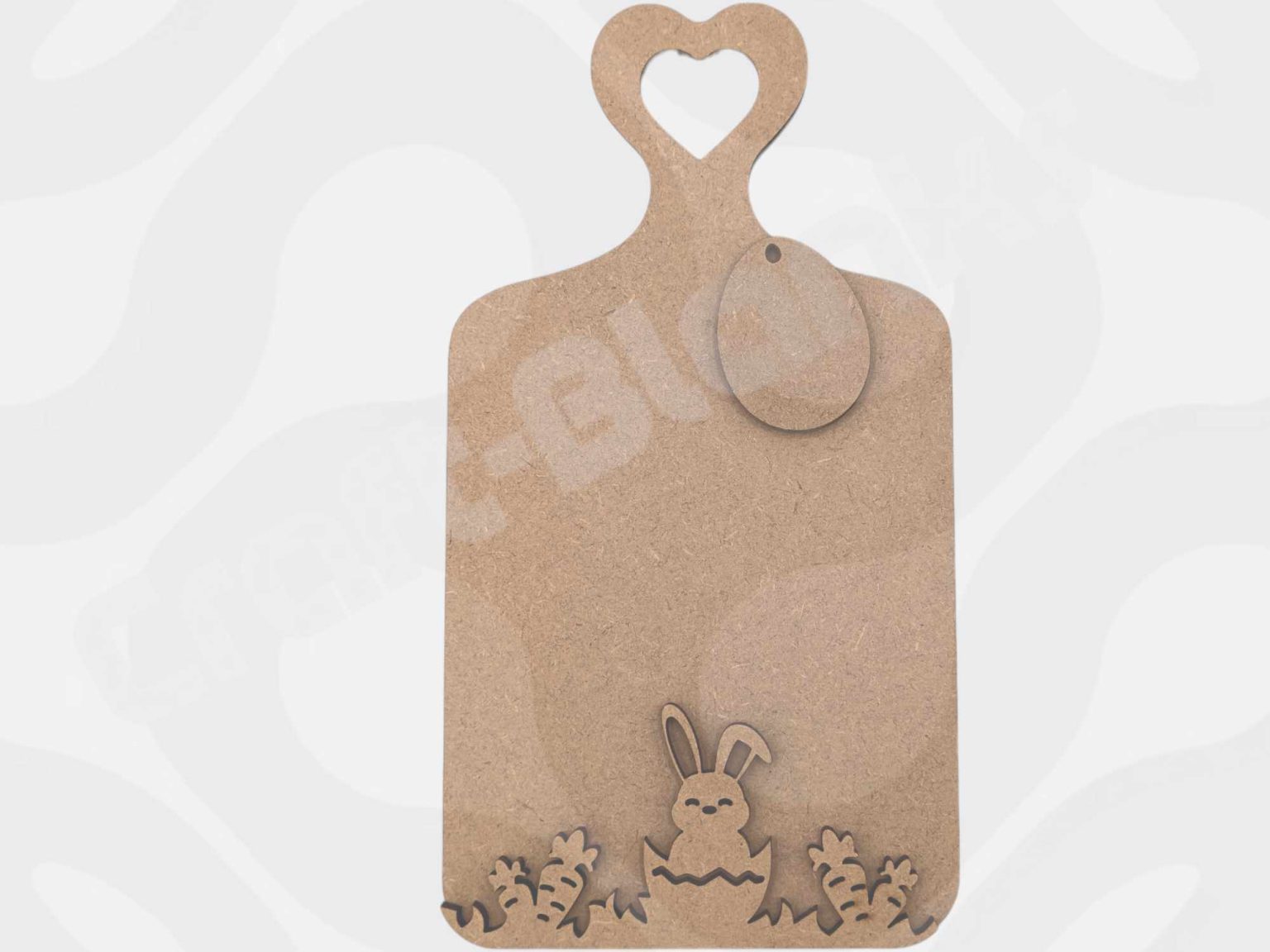 MDF Easter Chopping Board Blank – 22cm 3D DIY Craft Set - Decoupage ...