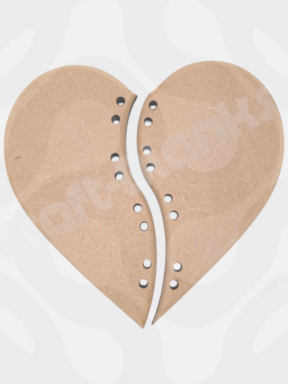 MDF Split Heart Plaque – 15cm Premium 9mm Craft Blank - Decoupage Craft ...