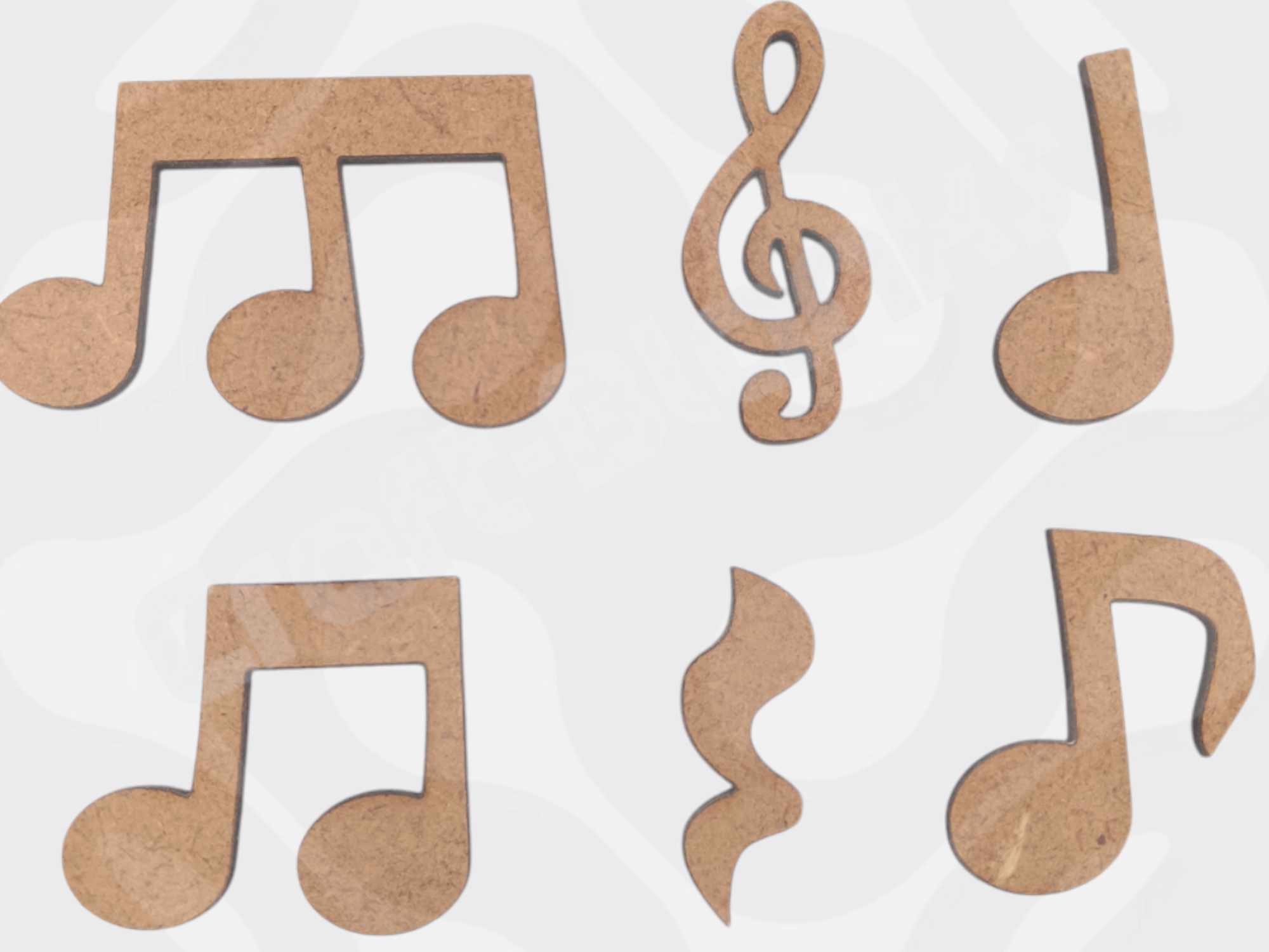 music notes embellishments pk of 6 - Decoupage Craft Blanks
