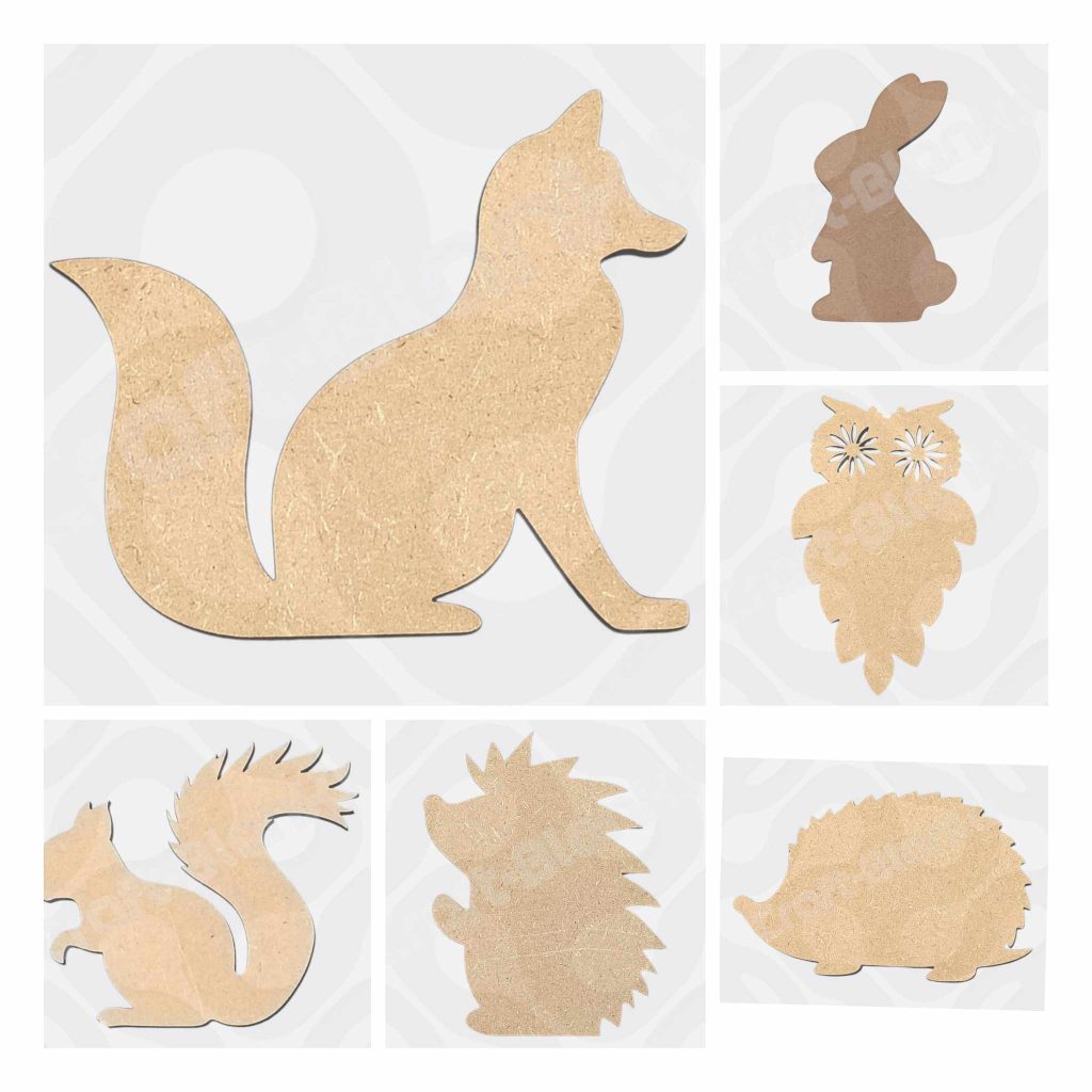 Woodland MDF Fridge Magnets – DIY Animal Craft Blanks - Decoupage Craft ...