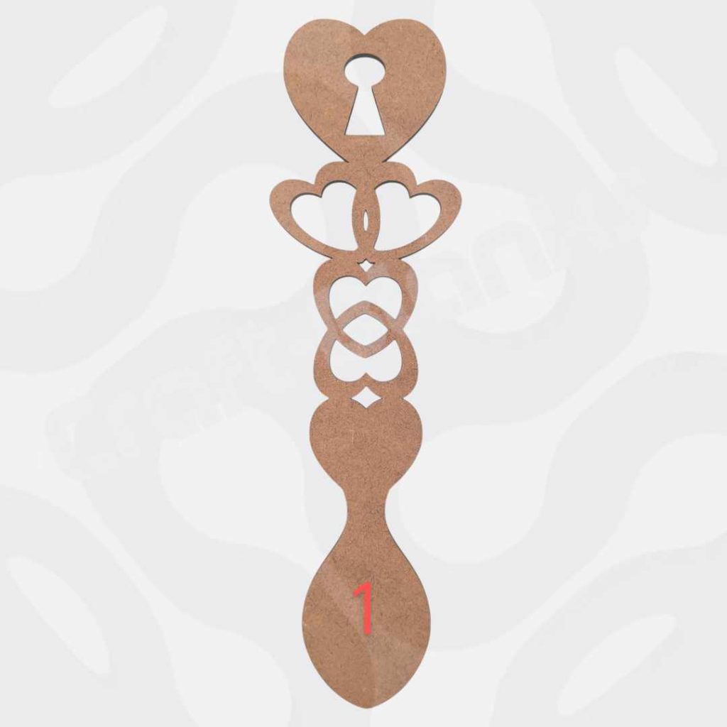 MDF Love Spoon Wall Hanging – 35cm Traditional Wedding Decor ...