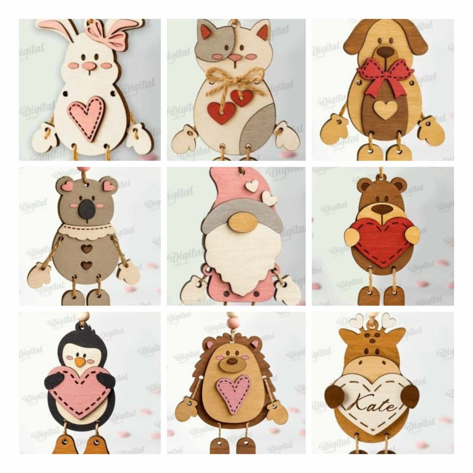 MDF Animal Craft Blanks – 9 Long-Legged Character Designs - Decoupage ...